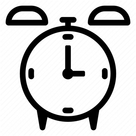 Retro Icon Line Alrm Clock Icon Download On Iconfinder