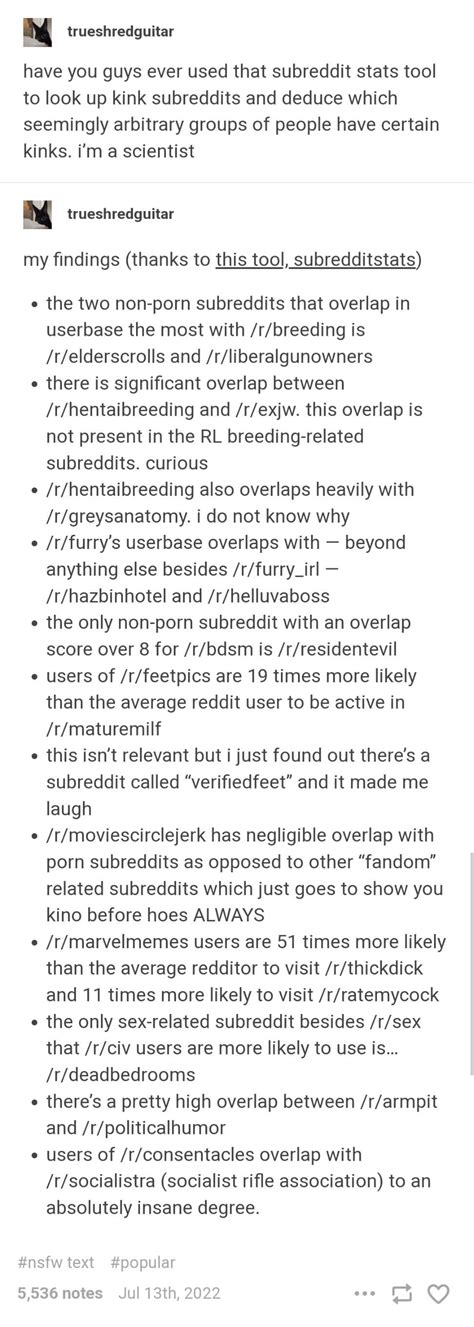 Statistical Analysis R Curatedtumblr