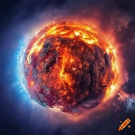 Artistic Representation Of An Exploded Earth On Craiyon