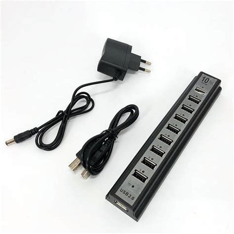 Разветвитель Usb Hub на 10 портов с активной зарядкой 220v Разветвитель юсб Хаб Sp 600 для