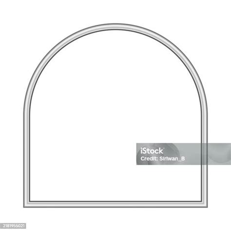 아치 실버 프레임 고립 된 고급 아치 모양 은회색 테두리 실버 아치 프레임 모형 디자인 요소 벡터 일러스트 레이 션 아치 건축적 특징에 대한 스톡 벡터 아트 및 기타 이미지