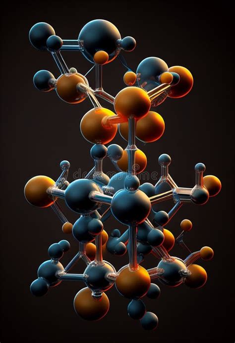 Structured Molecule Formation Ai Generated Stock Illustration Illustration Of Ionic Atom
