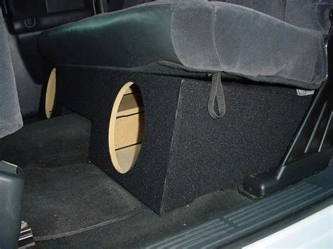 Silverado 1500 Dual 10 Inch Under Rear Seat Front Firing Subwoofer Box