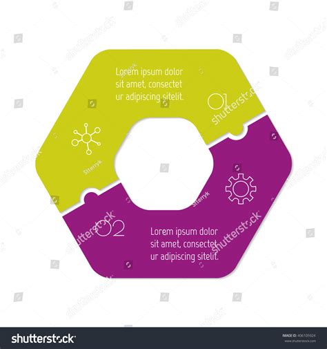Connected Hexagonal Infographic Diagram Circular Chart Stock Vector Royalty Free 406105924