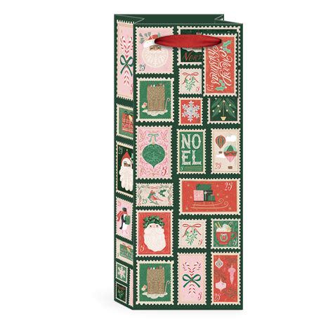 Letters To Santa Stamps Wine Bag Molly And Rex