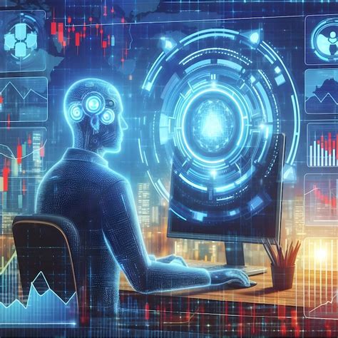 Premium Photo 2d Vector As Stock Trader Using Ai For Predictive Stock