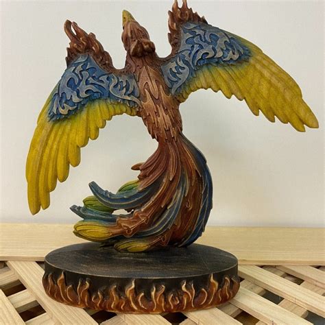 Phoenix Greek Statue Phoenix Statue Mythical Bird Colored Phoenix Egyp