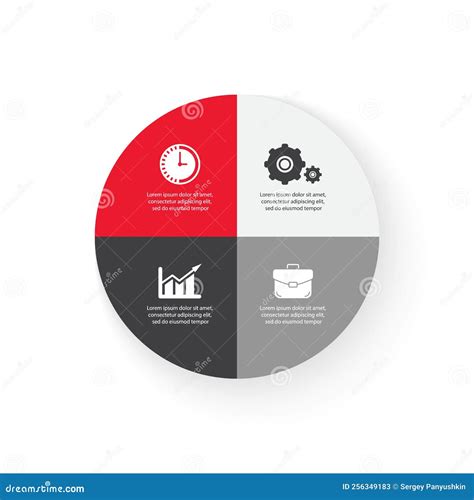 Vector Circle Infographic Template For Round Diagram Graph And Web Design Business Concept