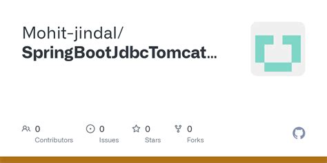 Github Mohit Jindalspringbootjdbctomcatconnectionpoolapplication