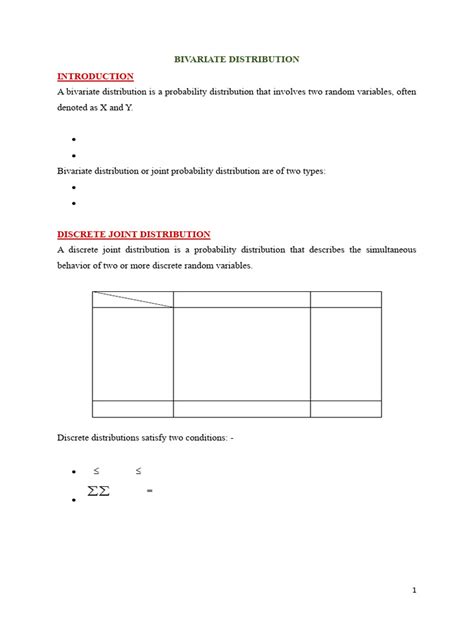 Bivariate Distribution Discrete Rv Pdf Measure Theory Statistical Models