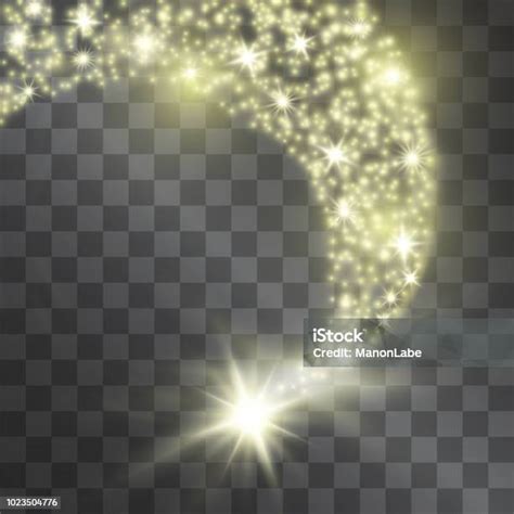 스타 더스트 반짝임 따뜻한 조명 빛나는 빛나는 꼬리 골든 혜성 빛 효과 모션에 반짝 에너지 흐름입니다 고급 스러운 디자인 요소입니다 핫스팟 그리고 빛나는 플레어