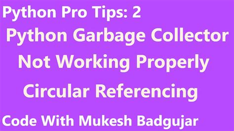 Python Garbage Collector Circular Referencing Cleaning Garbage