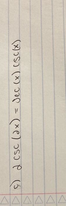 Solved αcsc 2x Sec X Csc X