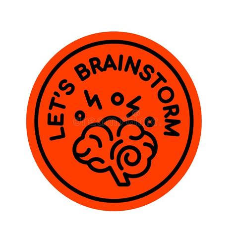 Orange Sticker With Let S Brainstorm Text For Creative Collaboration