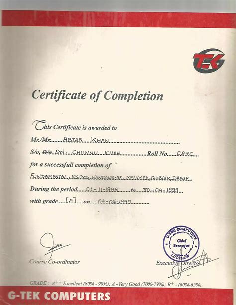 Basic Computer Certificate Pdf