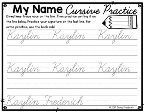 EDITABLE Cursive Name Practice By Flying With Friends TPT