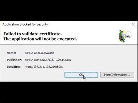 How To Fix Failed To Validate Certificate Cannot Run Application