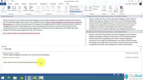 How To Compare And Merge Two Versions Of A Word Document Beginners