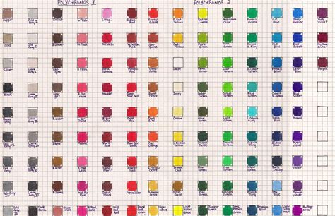 Polychromos Color Chart Copic Color Chart Color Chart Prismacolor