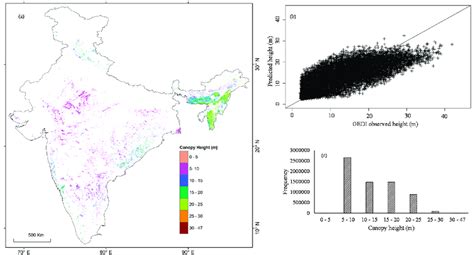 A Gedi Predicted Forest Canopy Height Map B The Rf Model Predicted Download Scientific