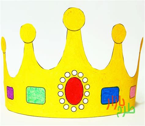 الگوی برش تاج جشن دخترانه و پسرانه مدل ۷۶۶۴ طرح‌بازار