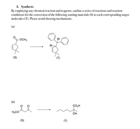 Solved Synthesis Problem By Employing Any Chemical Chegg Com