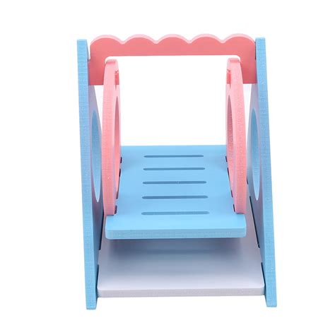 Badu Bg Играчки за хамстери Екологична дървена люлка за домашни любимци Цветни бонбони Мишки