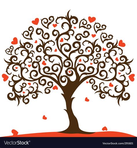 Love Tree Royalty Free Vector Image VectorStock
