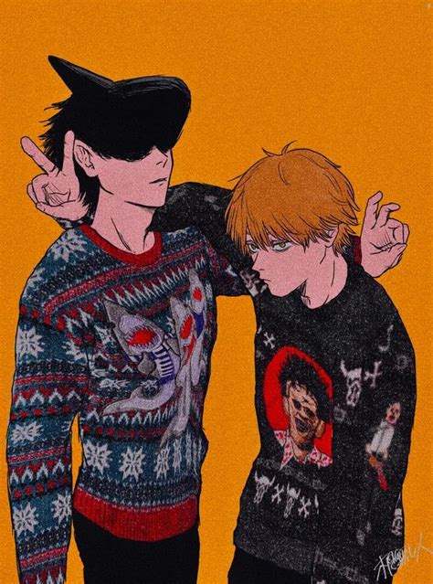 4 Beam And Denji By Nenashibito Chainsawman Illustration