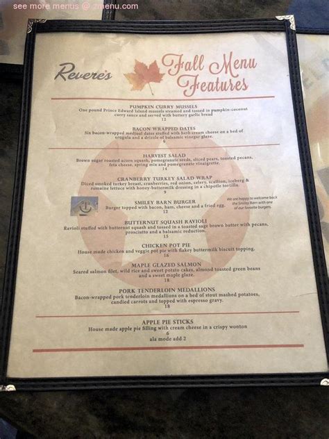 Online Menu Of Reveres Wells Street Tavern Restaurant Delafield