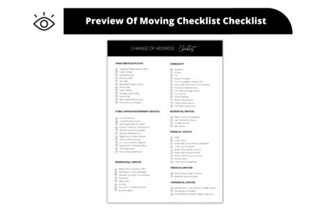 Change Of Address Checklist Graphic By Realtor Templates Creative Fabrica