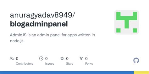 Github Anuragyadav8949blogadminpanel Adminjs Is An Admin Panel For Apps Written In Nodejs
