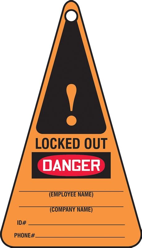 Triangle Safety Tag Locked Out Mlt318lpp