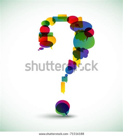 Question Mark Made Colorful Speech Bubbles Stock Vector Royalty Free 71516188