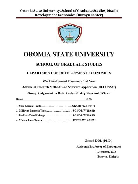 Assignment On Data Analysis Using Stat And Eviews Pdf Coefficient