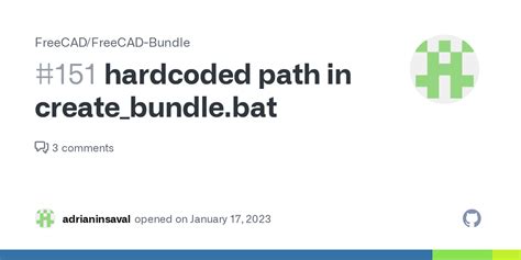 Hardcoded Path In Createbundlebat · Issue 151 · Freecadfreecad