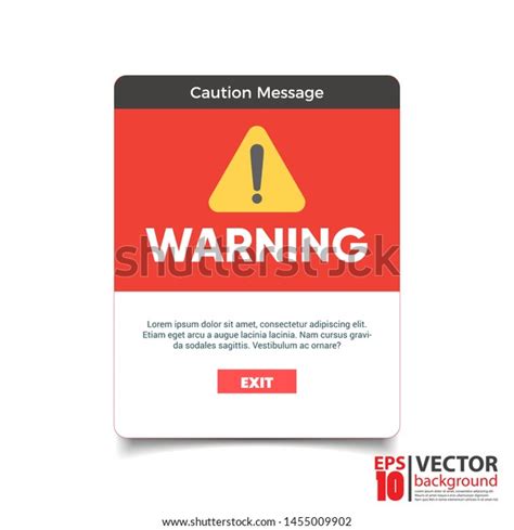 Modern Warning Pop Flat Design Design Stock Vector Royalty Free 1455009902