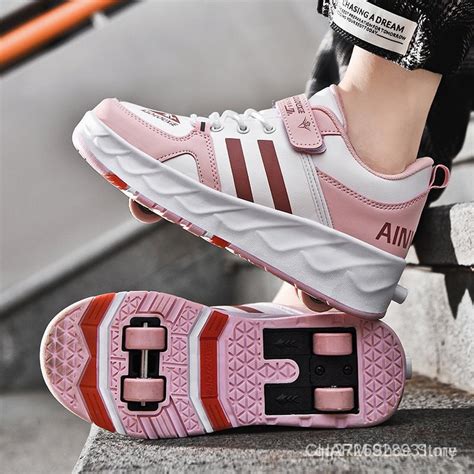 100 High Quality】xongt Four Wheeled Heelys Roller Shoes Wheel Shoes