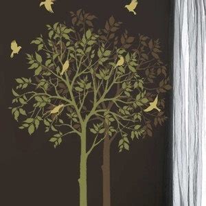 Large Tree And Birds Stencils Reusable Stencils For DIY Decor Better Than Decals Etsy