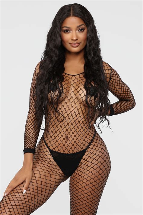 Pretty And Provocative Fishnet Bodystocking Black Fashion Nova
