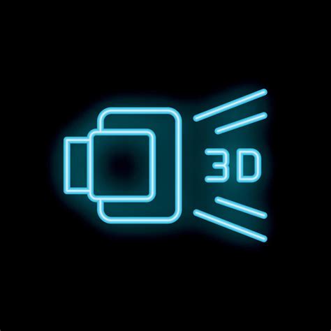 Neon Icon Of 3d Scanning Technology Emitting Light Beams 52850703 Vector Art At Vecteezy