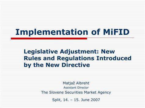 Ppt Implementation Of Mifid Powerpoint Presentation Free Download