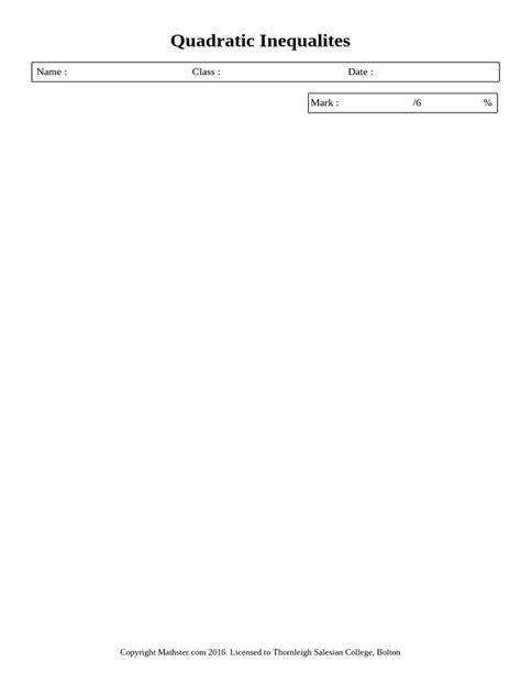 Quadratic Inequalites 3 Pdf