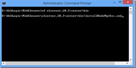 Oracle Weblogic Recreating Node Manager Service Weblogic Admin Console Services After
