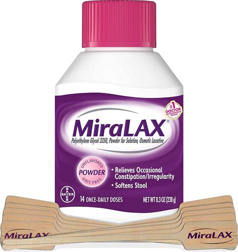 Miralax Laxative Powder Gentle Constipation Relief For Adults Stool