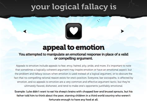 Eville Times Logical Fallacy 3 Appeal To Emotion