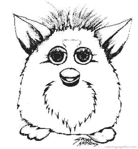 Kleurplaat Furby Boom