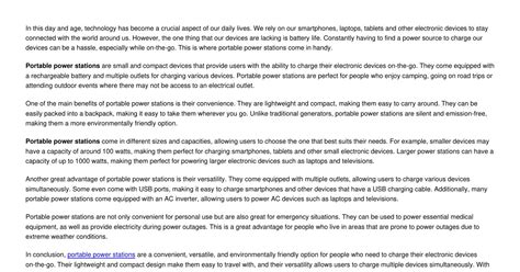 The Convenience Of Portable Power Stations In Todays Tech Driven World Pdf Docdroid