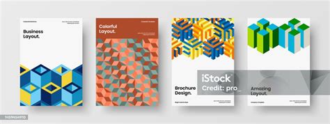 크리 에이 티브 잡지 표지 A4 벡터 디자인 레이아웃 구성입니다 독특한 모자이크 패턴 포스터 개념 컬렉션 0명에 대한 스톡 벡터 아트 및 기타 이미지 Istock