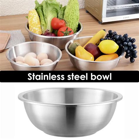 스테인레스 스틸 냄비 304 두꺼운 샐러드 그릇 대용량 식기 수프 그릇 라운드 한국어 주방 수프 그릇 요리 용품냄비 Aliexpress